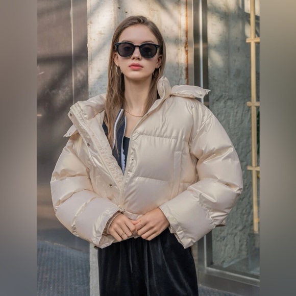 SHEIN | Jackets & Coats | Hooded Zip Up Puffer Coat | Poshmark